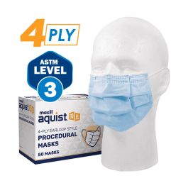 maxill aquist 3D EL 4-Ply Earloop Style Procedural Masks